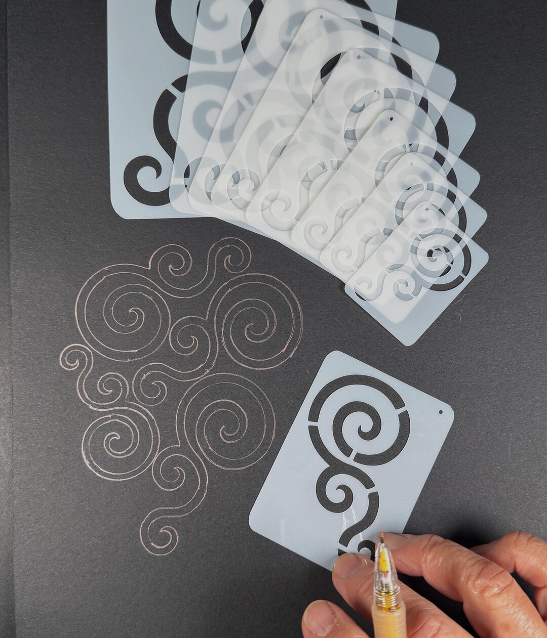 Set #S3 - 9 Sizes, Stencil Design Tools for Creating Mandala Patterns ...
