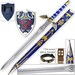 Legend of Zelda FULL TANG Master Sword Belt Shield Set 1045 Carbon ...