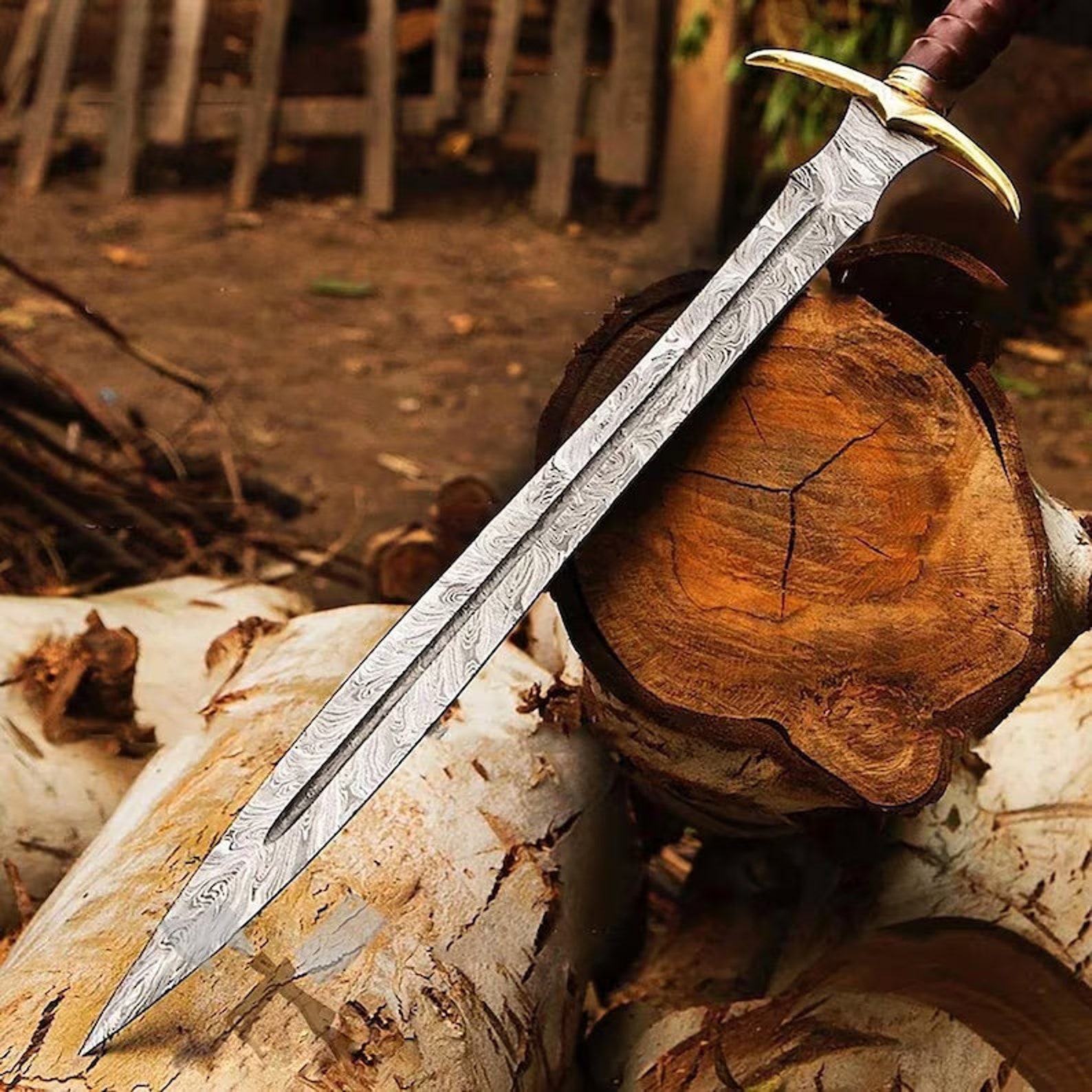 Custom Handmade Damascus Steel Sword Hobbit Viking Sword the - Etsy