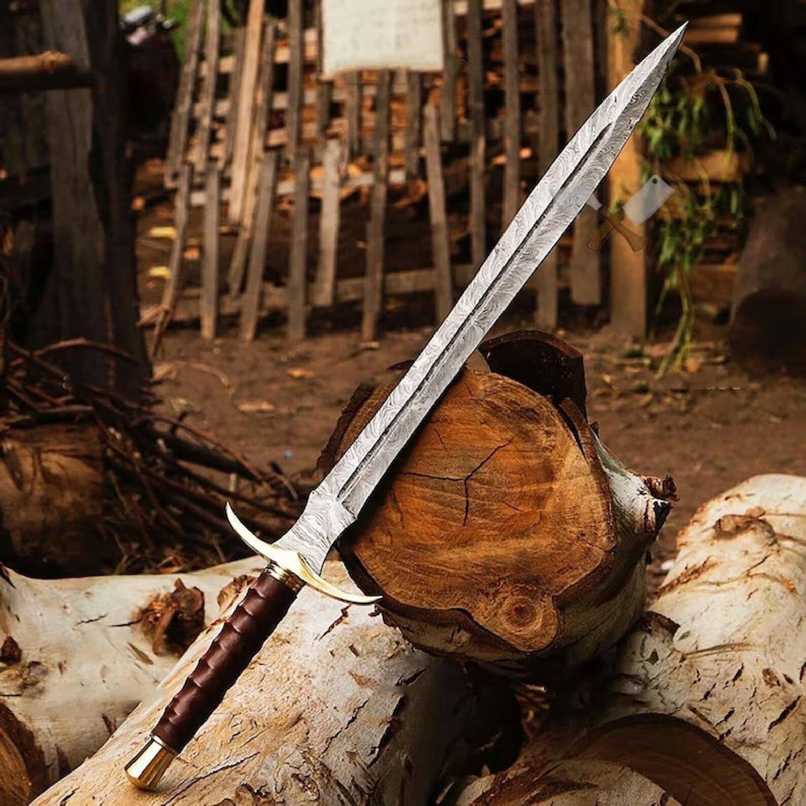 Custom Handmade Damascus Steel Sword Hobbit Viking Sword the - Etsy