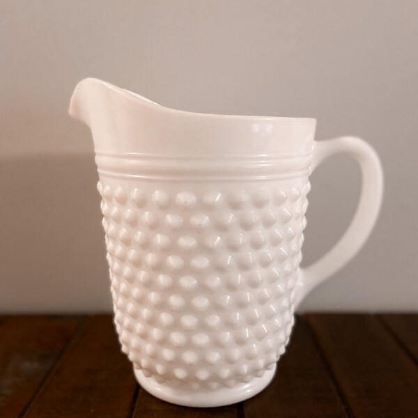 Milk Glass Pitcher - Etsy