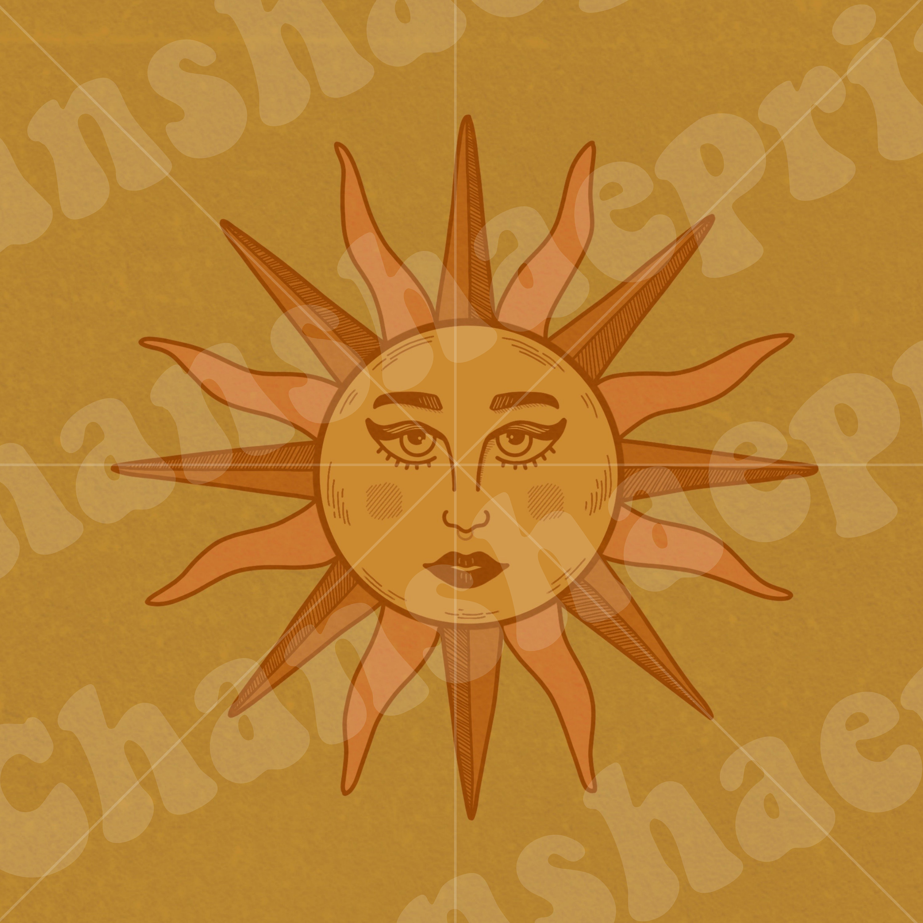 Retro Sun Wall Art Sun Art Print Celestial Print - Etsy