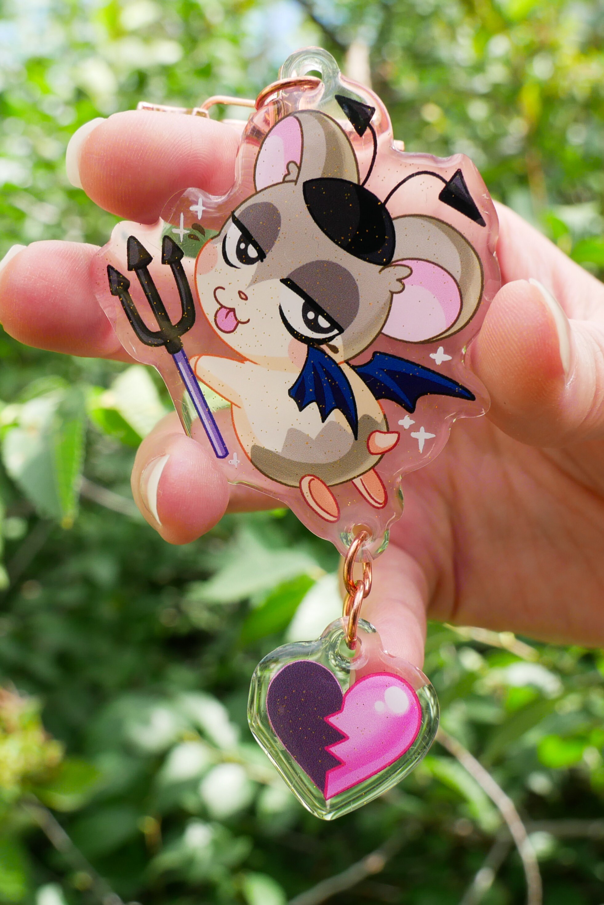 Hamtaro Ham Ham Heartbreak 4 Inch Glitter Acrylic Dangling - Etsy