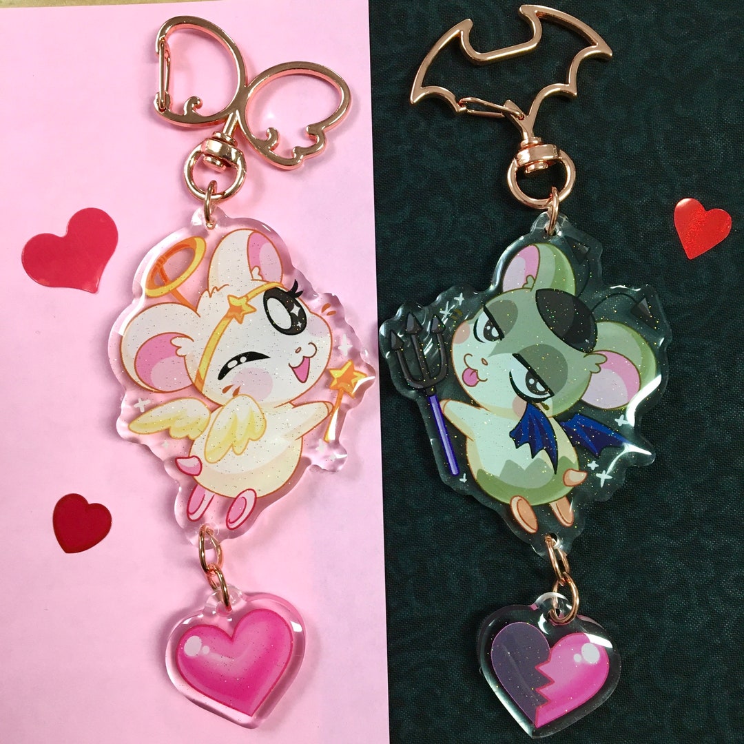 Hamtaro Ham Ham Heartbreak 4 Inch Glitter Acrylic Dangling Charms - Etsy