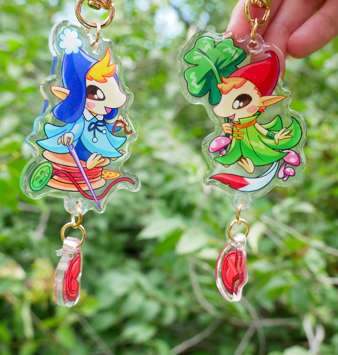 Minish 4 Inch Glitter Dangling Acrylic Charms - Etsy
