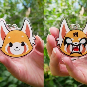 Aggretsuko 2.5 Inch Double Sided Acrylic Charm Keychain - Etsy