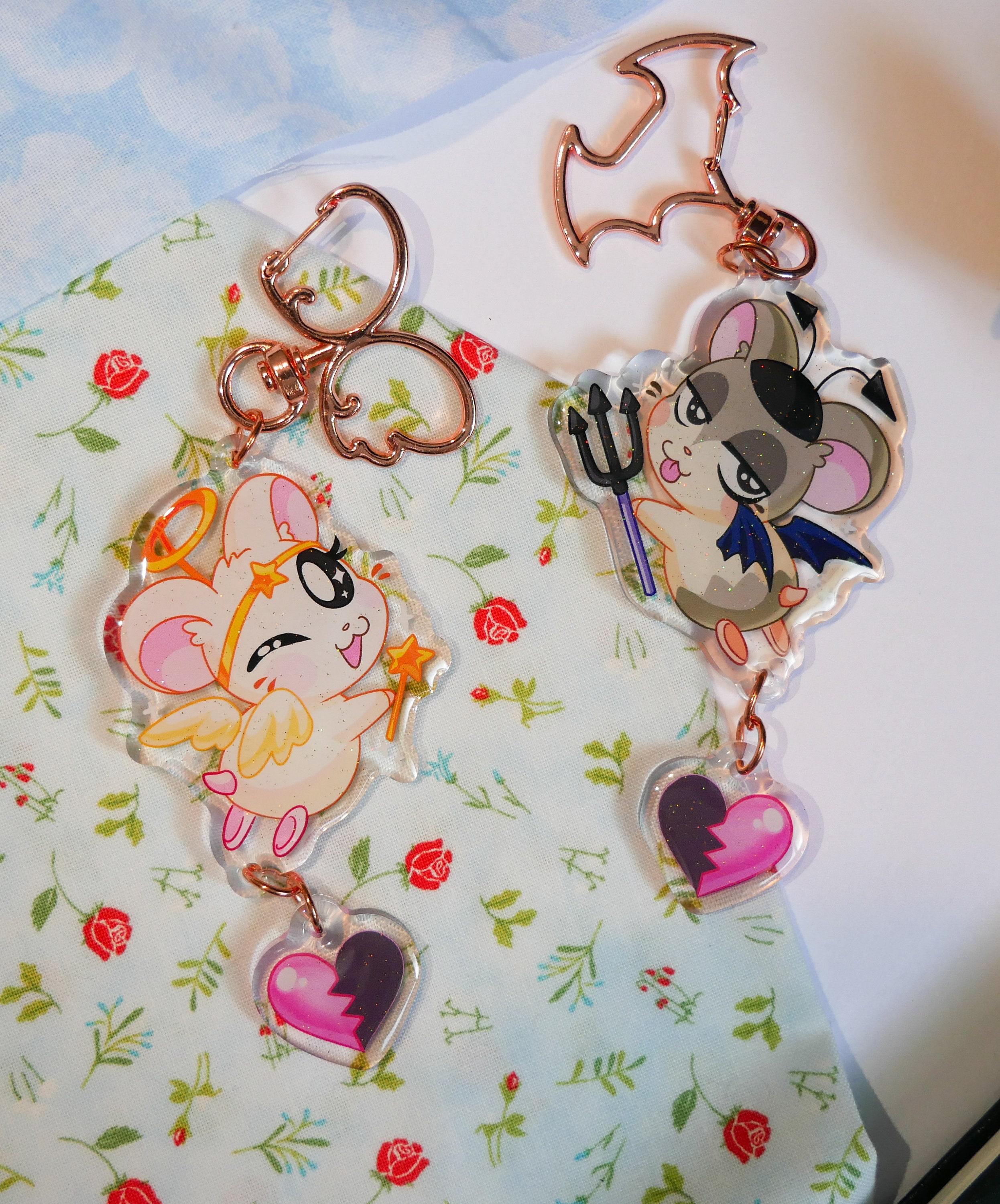 Hamtaro Ham Ham Heartbreak 4 Inch Glitter Acrylic Dangling - Etsy