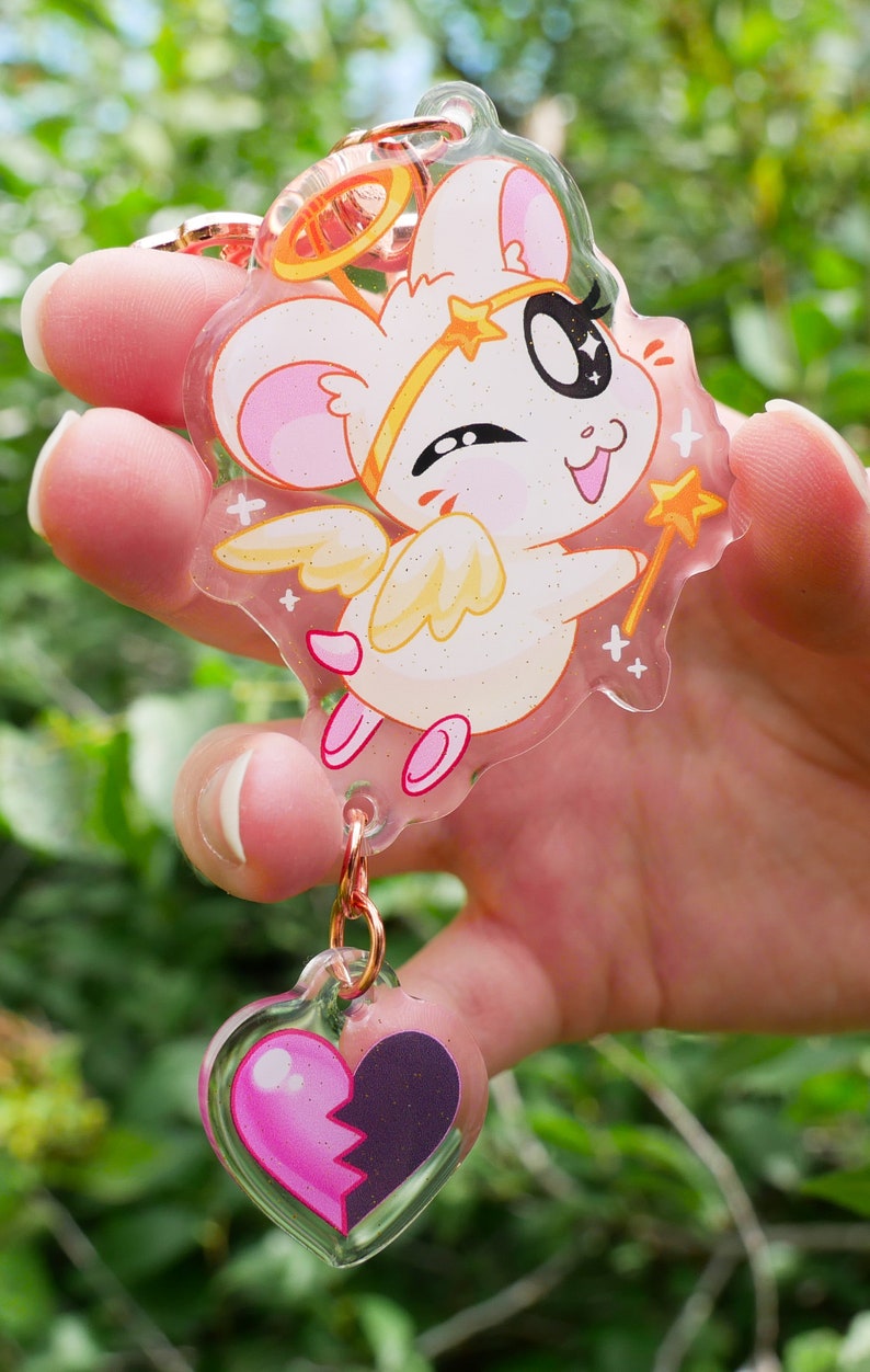 Hamtaro Ham Ham Heartbreak 4 Inch Glitter Acrylic Dangling - Etsy