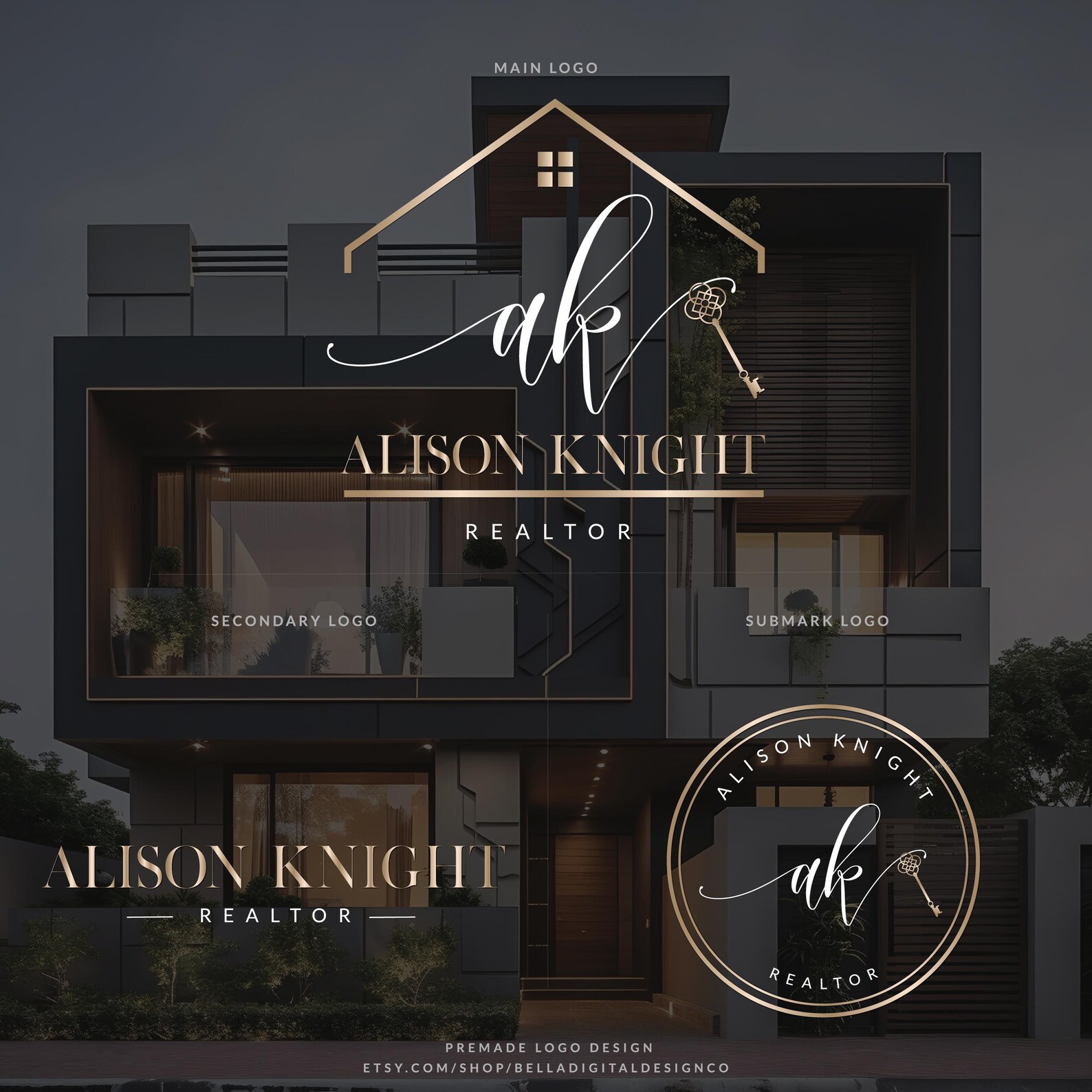 Realtor Logo Design, Realtor Logo With Key, Real Estate Logo Design ...