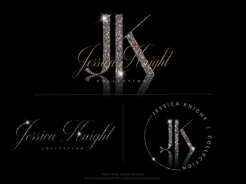 Glam Logo Sparkle Logo Diamond Glitter Logo Design Beauty - Etsy