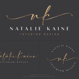 Script Initial Logo Business Logo Interior Design Logo - Etsy