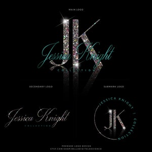 Glam Logo, Sparkle Logo, Diamond Glitter Logo Design, Beauty Logo ...