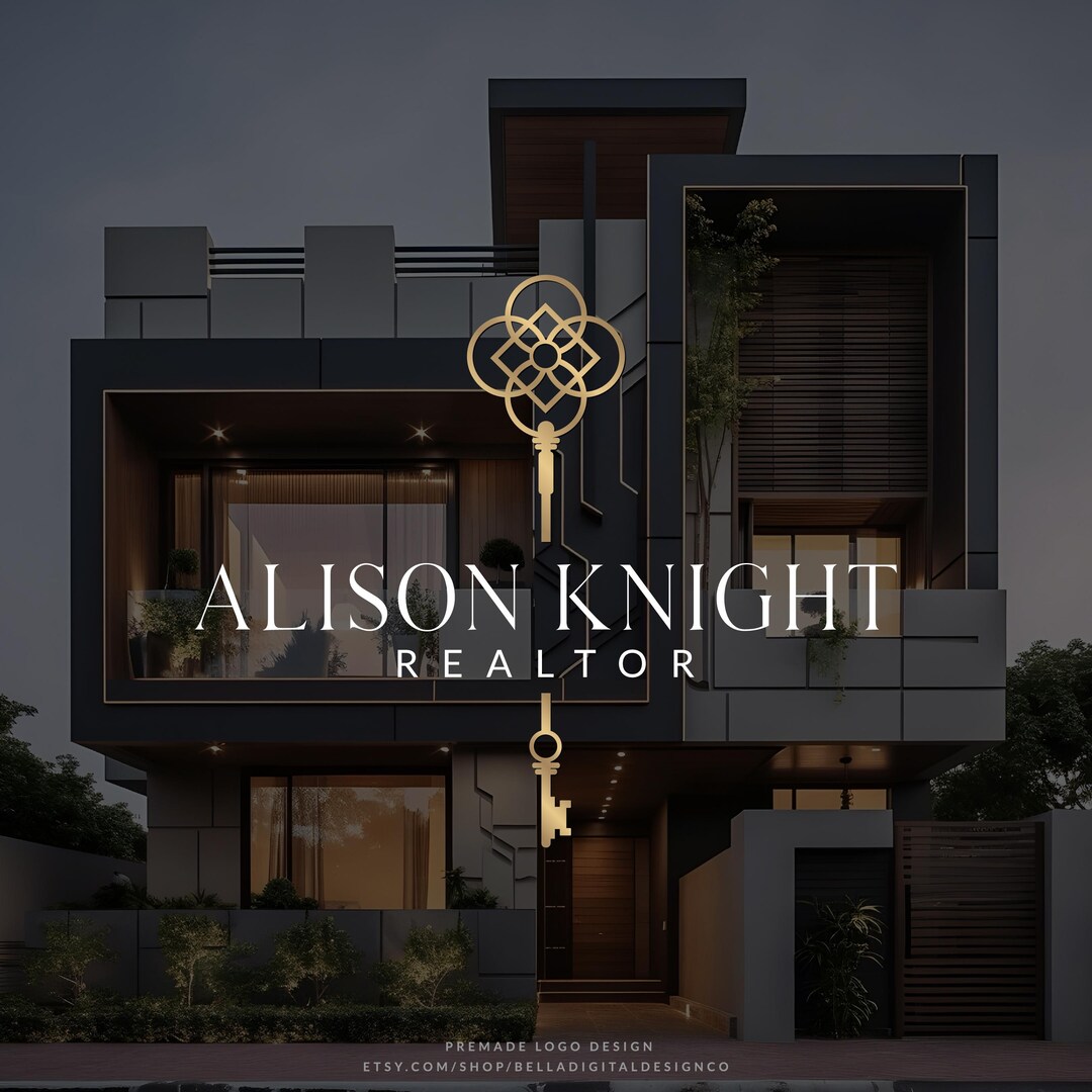 Modern Real Estate Logo Design, Luxury Realtor Branding With Key, Real ...