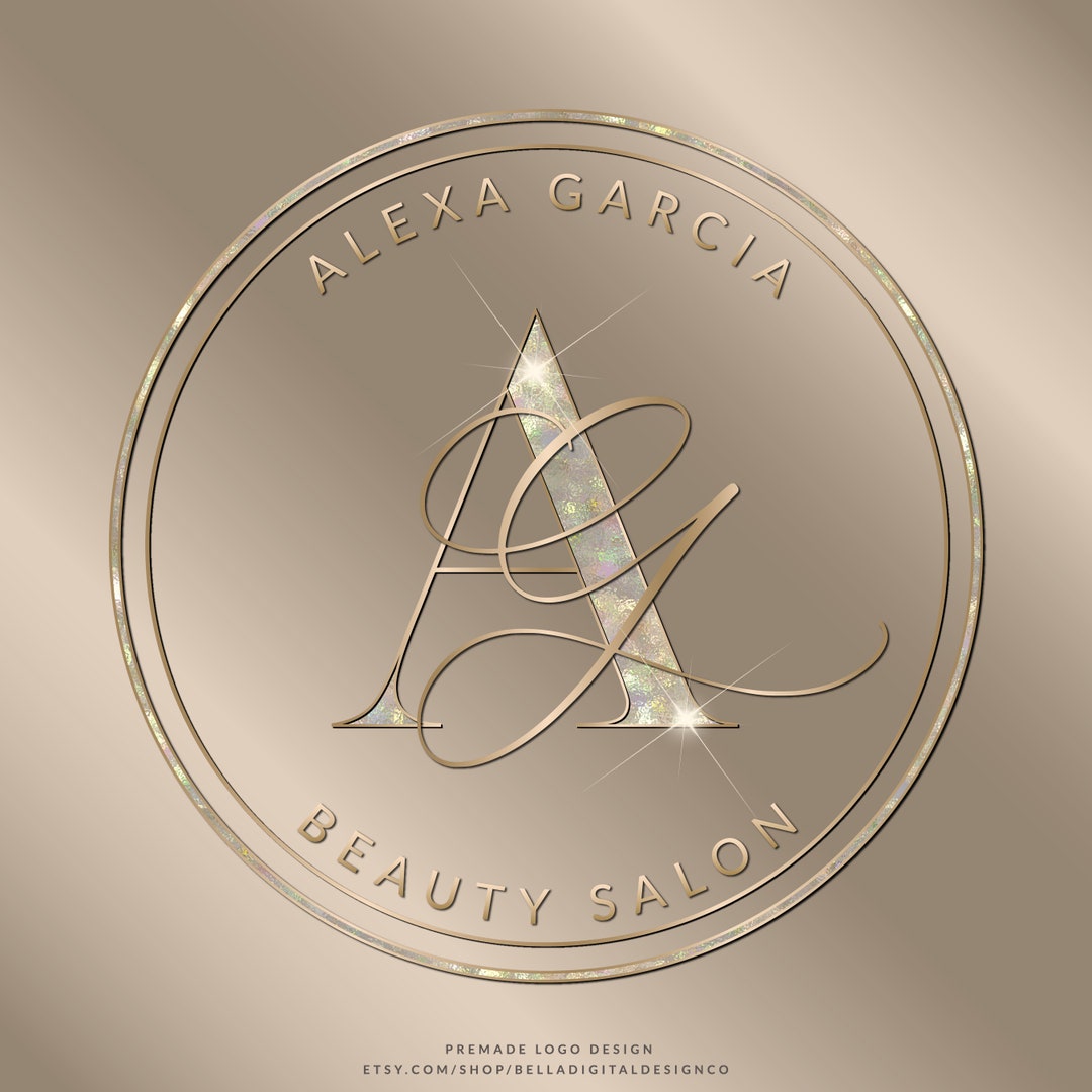 Gold Glitter Logo, Glam Logo, Sparkle Logo, Makeup Artist Logo, Beauty ...