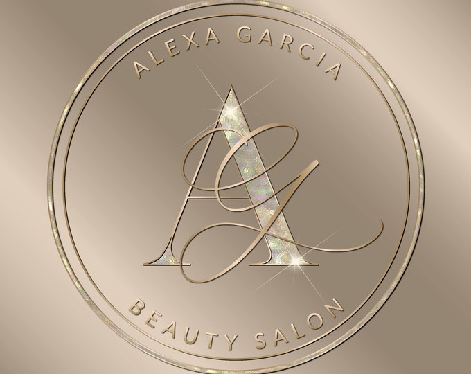 Gold Glitter Logo, Glam Logo, Sparkle Logo, Makeup Artist Logo, Beauty ...