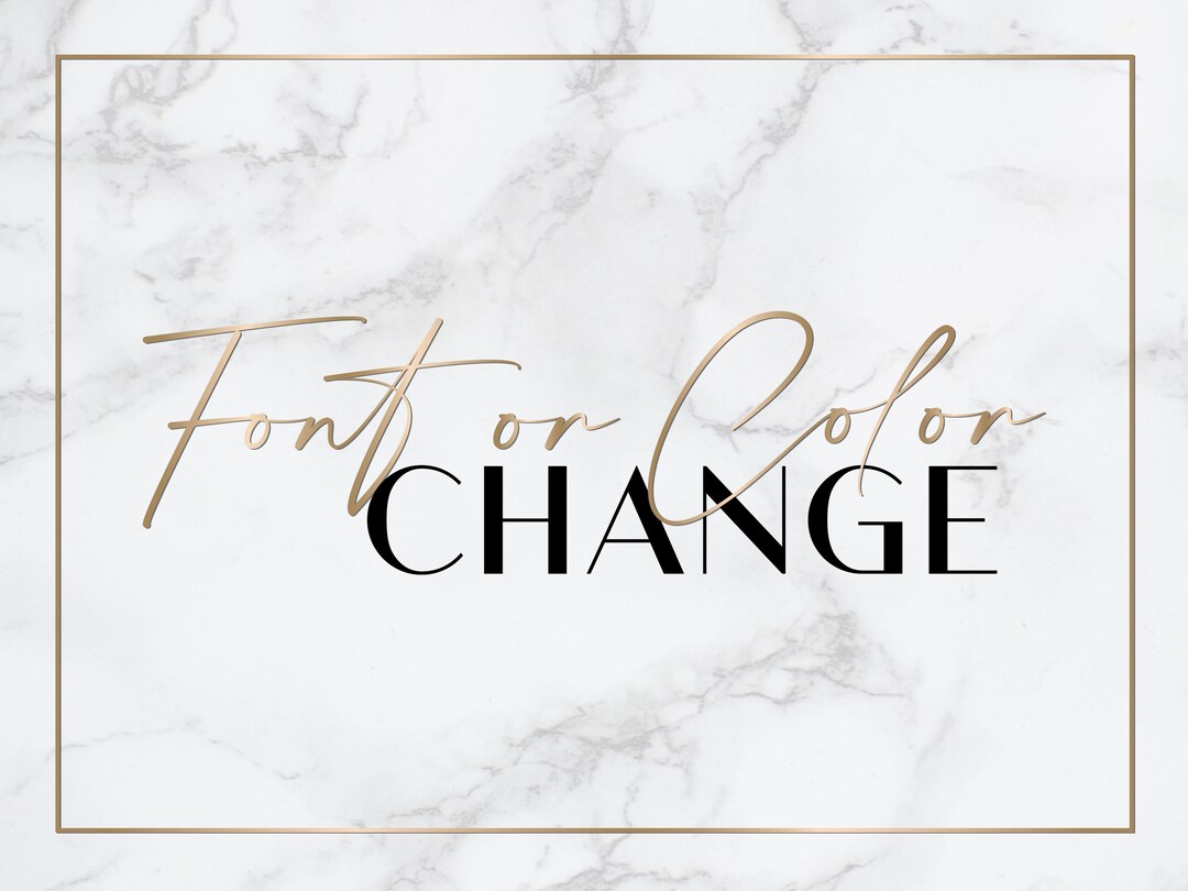 Font or Color Change - Logo Branding Add-on - Etsy