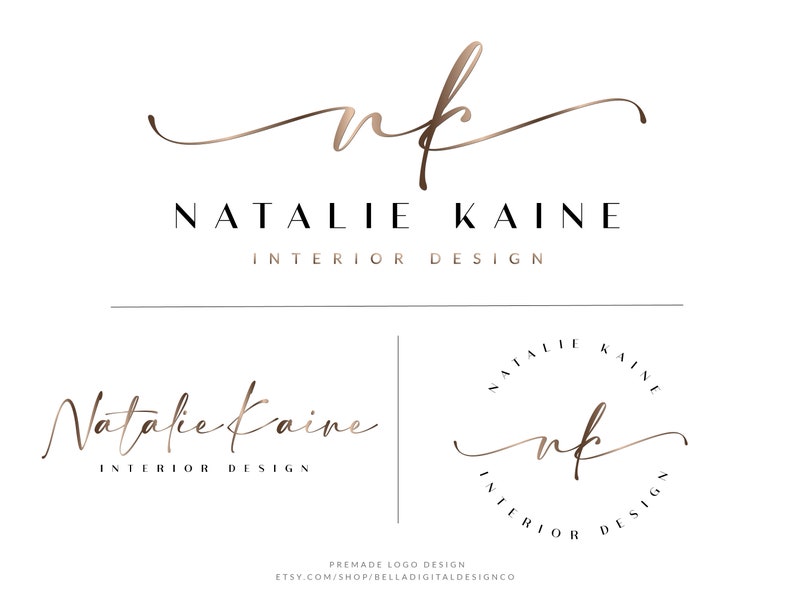 Script Initial Logo Business Logo Interior Design Logo - Etsy
