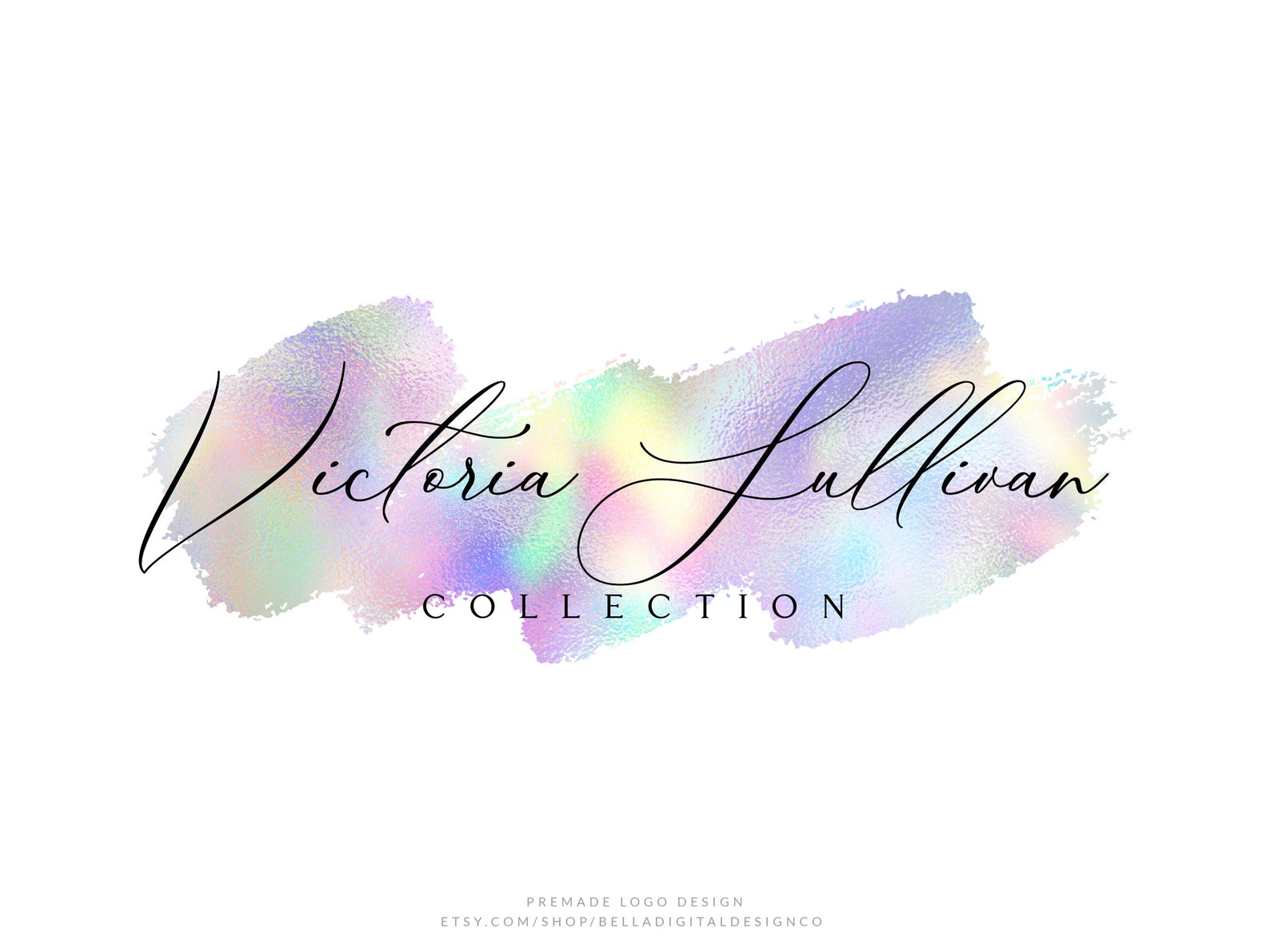 Holographic Logo, Beauty Logo, Luxury Logo, Glam Logo, Salon Logo ...