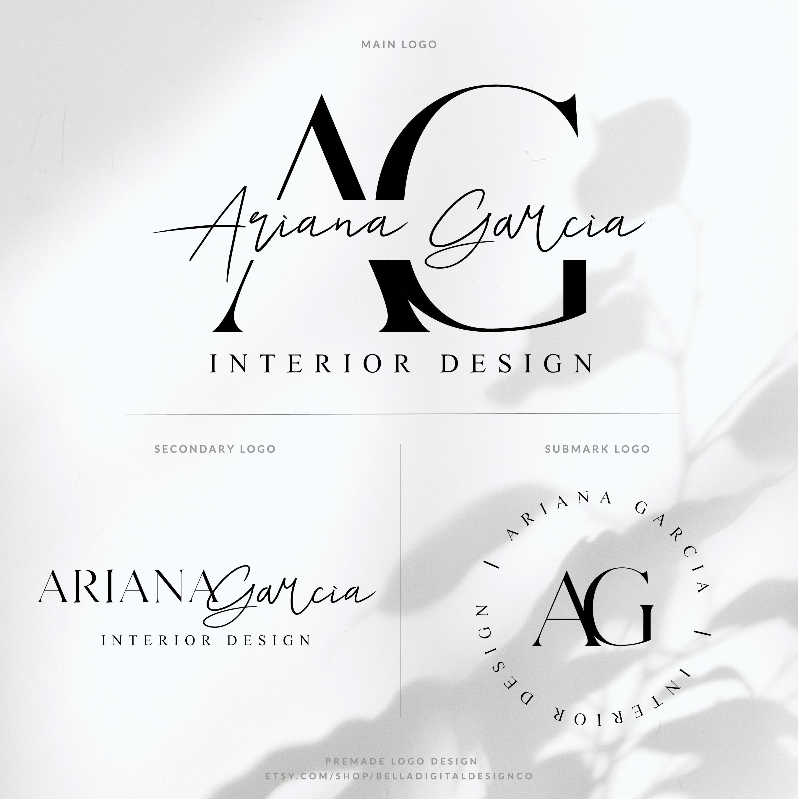 Interior Design Logo, Photography Logo, Minimalist Logo, Premade Logo ...