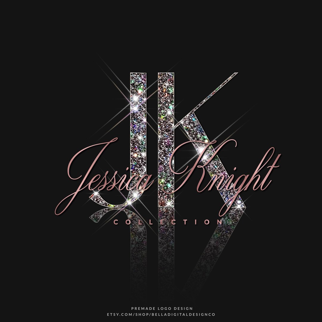 Glam Logo, Sparkle Logo, Diamond Glitter Logo Design, Beauty Logo ...