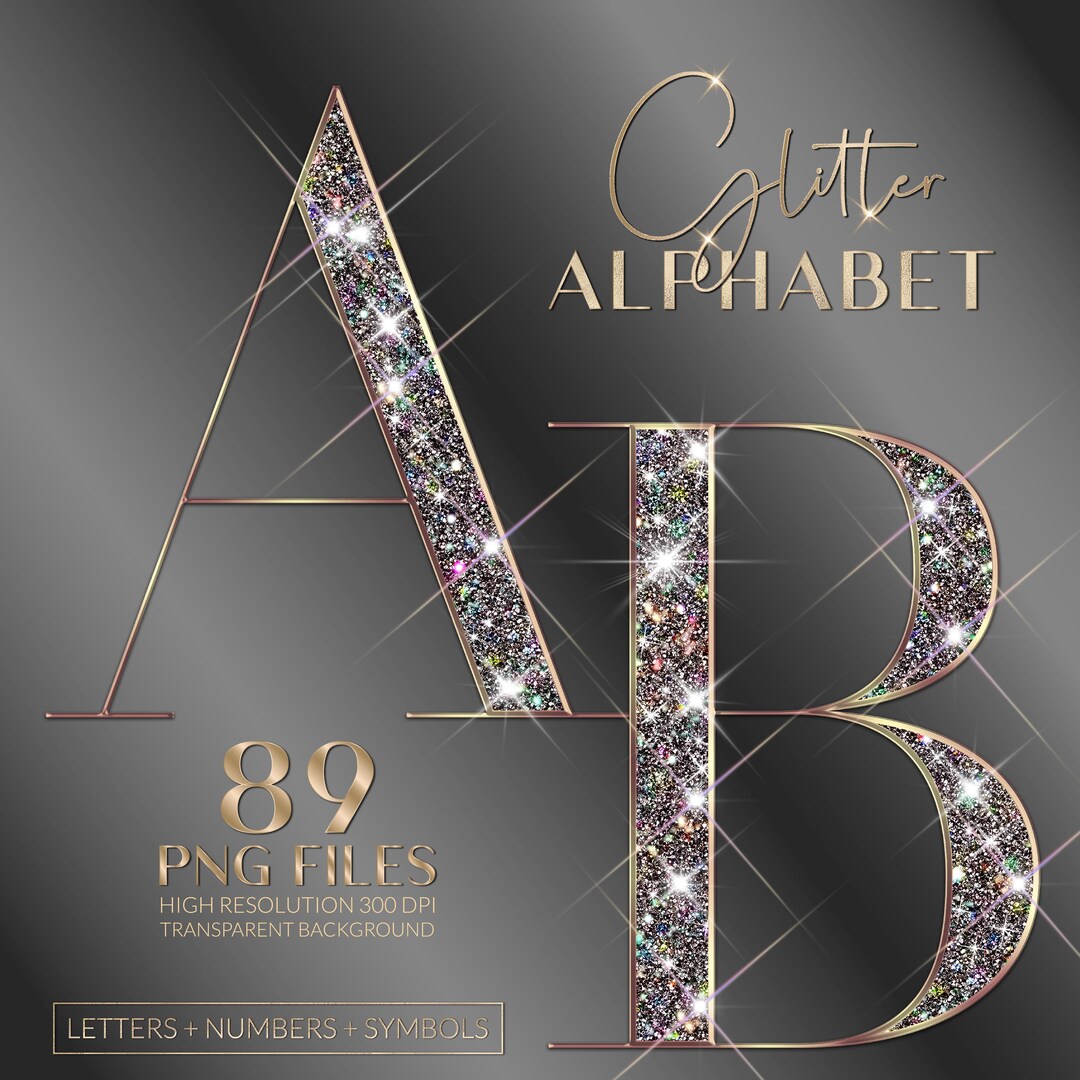 Diamond Glitter Alphabet PNG, Diamond Letters PNG Clipart, Glam Letters ...