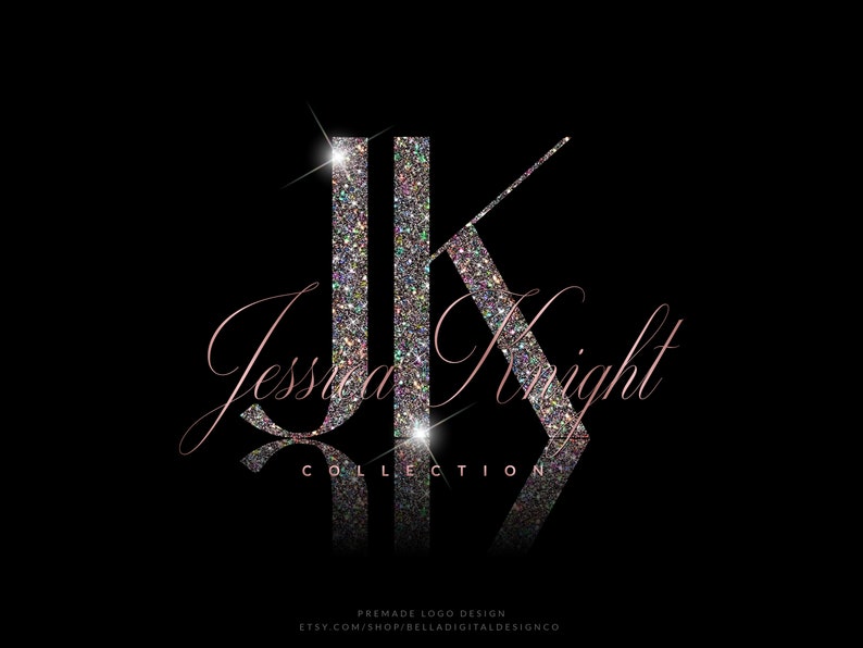 Glam Logo Sparkle Logo Diamond Glitter Logo Design Beauty - Etsy