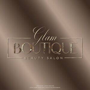 Glitter Glam Logo, Boutique Logo, Salon Logo, Sparkle Logo, Beauty Logo ...