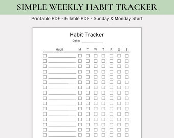 Daily Routine Log PLUS PDF Form Daily Routine Tracker - Etsy