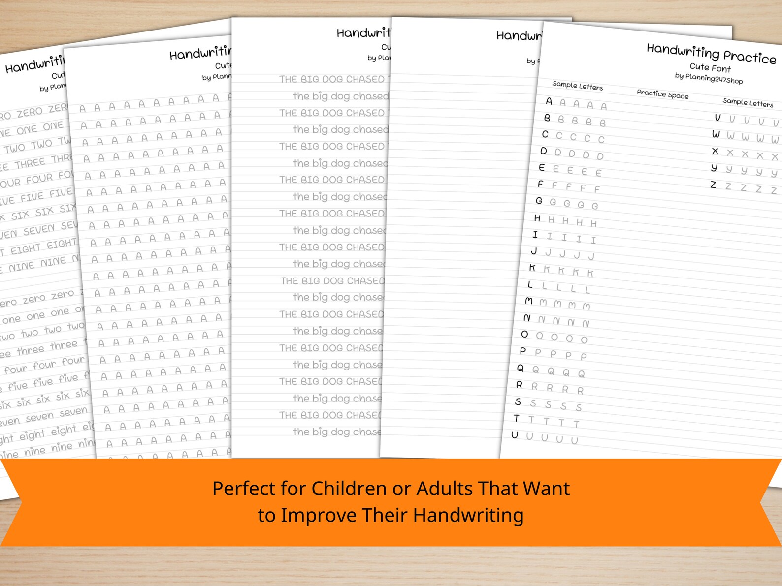 Cute Font Handwriting Practice Bundle Handwriting Worksheet - Etsy