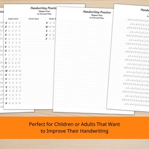 Elegant Font Handwriting Practice Bundle Handwriting - Etsy