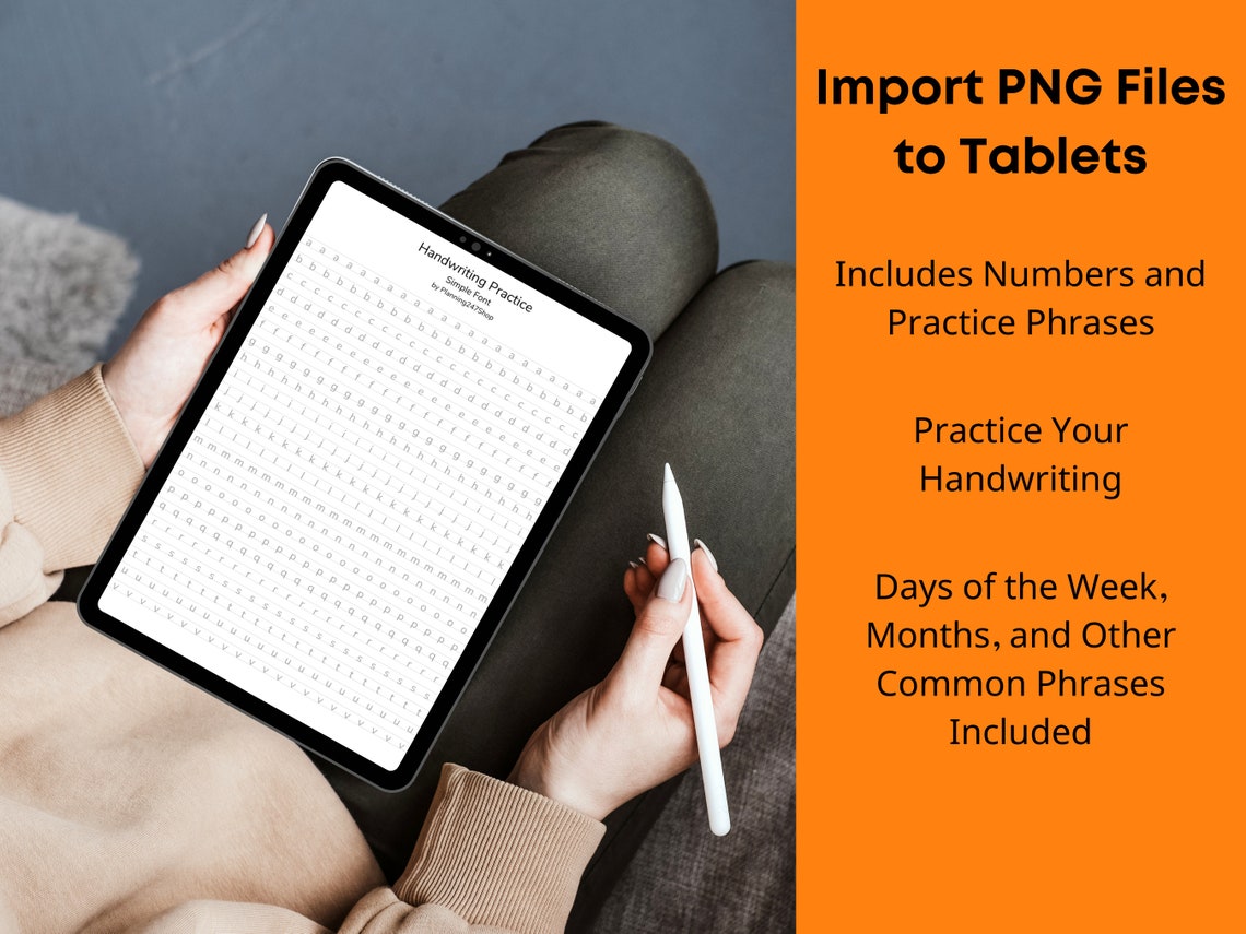 Simple Font Handwriting Practice Bundle Handwriting - Etsy