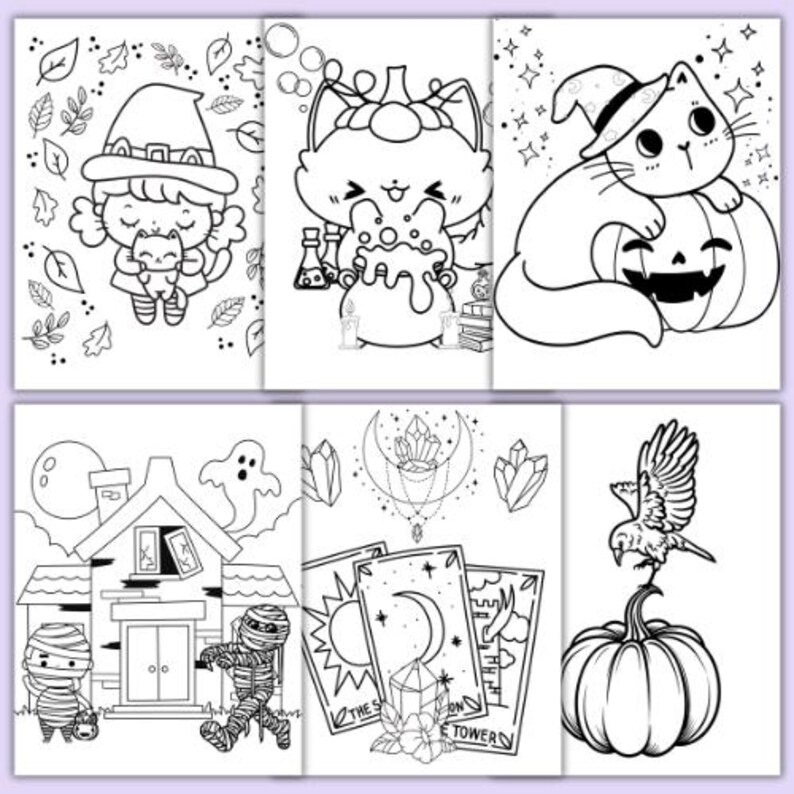 Halloween Character Coloring Pages | Halloween Coloring Book ...