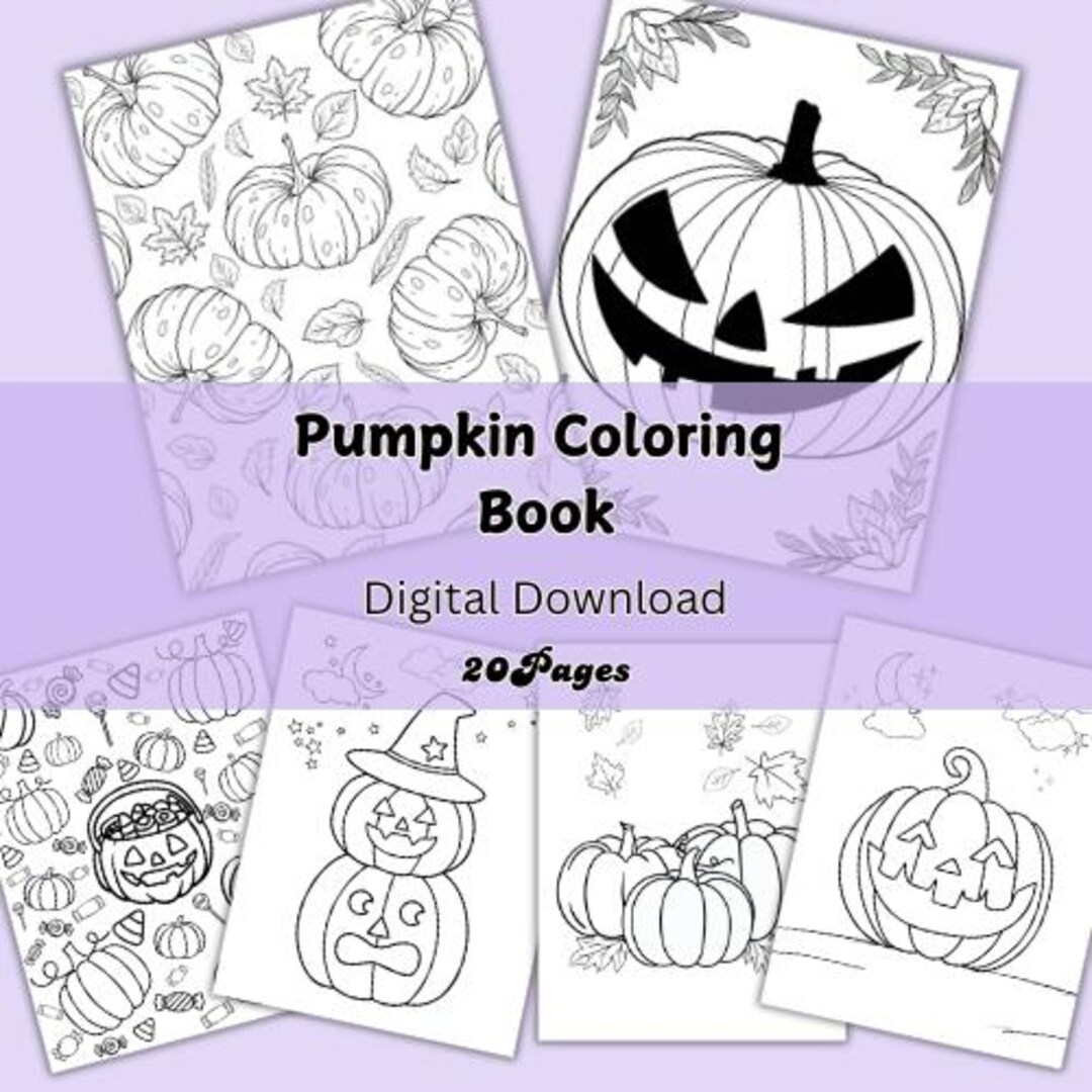 Pumpkin Coloring Book | Pumpkin Coloring Pages | Halloween Coloring ...