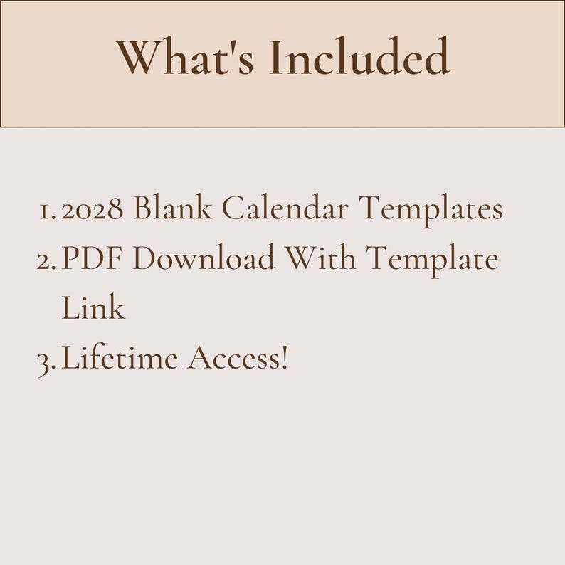Blank Calendar Template | 2028 Calendar | Printable Blank Monthly ...
