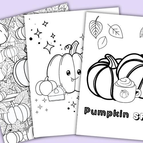 Pumpkin Coloring Book | Pumpkin Coloring Pages | Halloween Coloring ...
