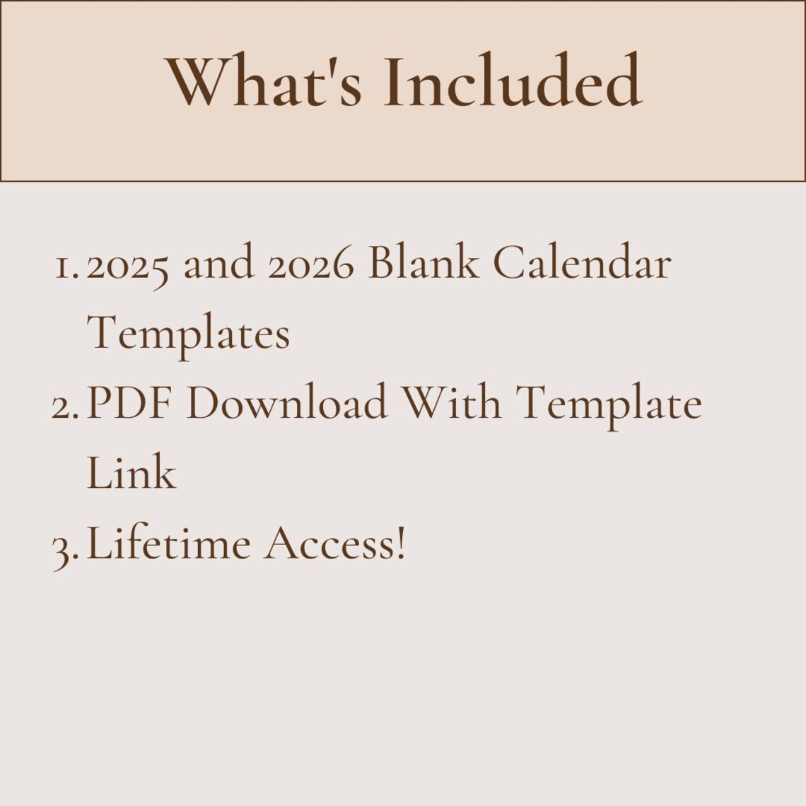2025 and 2026 Blank Monthly Calendar Bundle | Simple Font Calendar ...