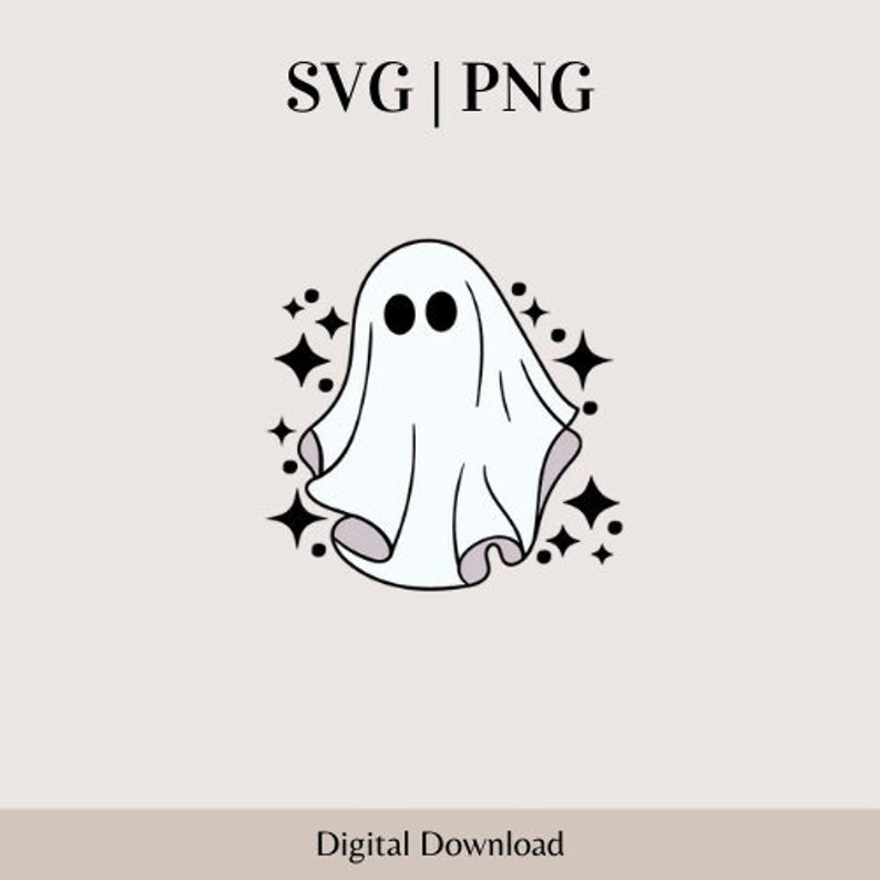 Starry Ghost SVG | Spooky Season SVG | Retro Halloween SVG | Fall Shirt ...