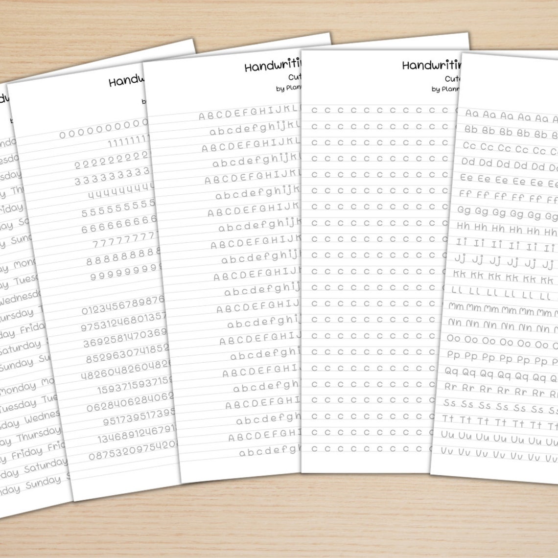 Cute Font Handwriting Practice Bundle | Handwriting Worksheet for Kids ...