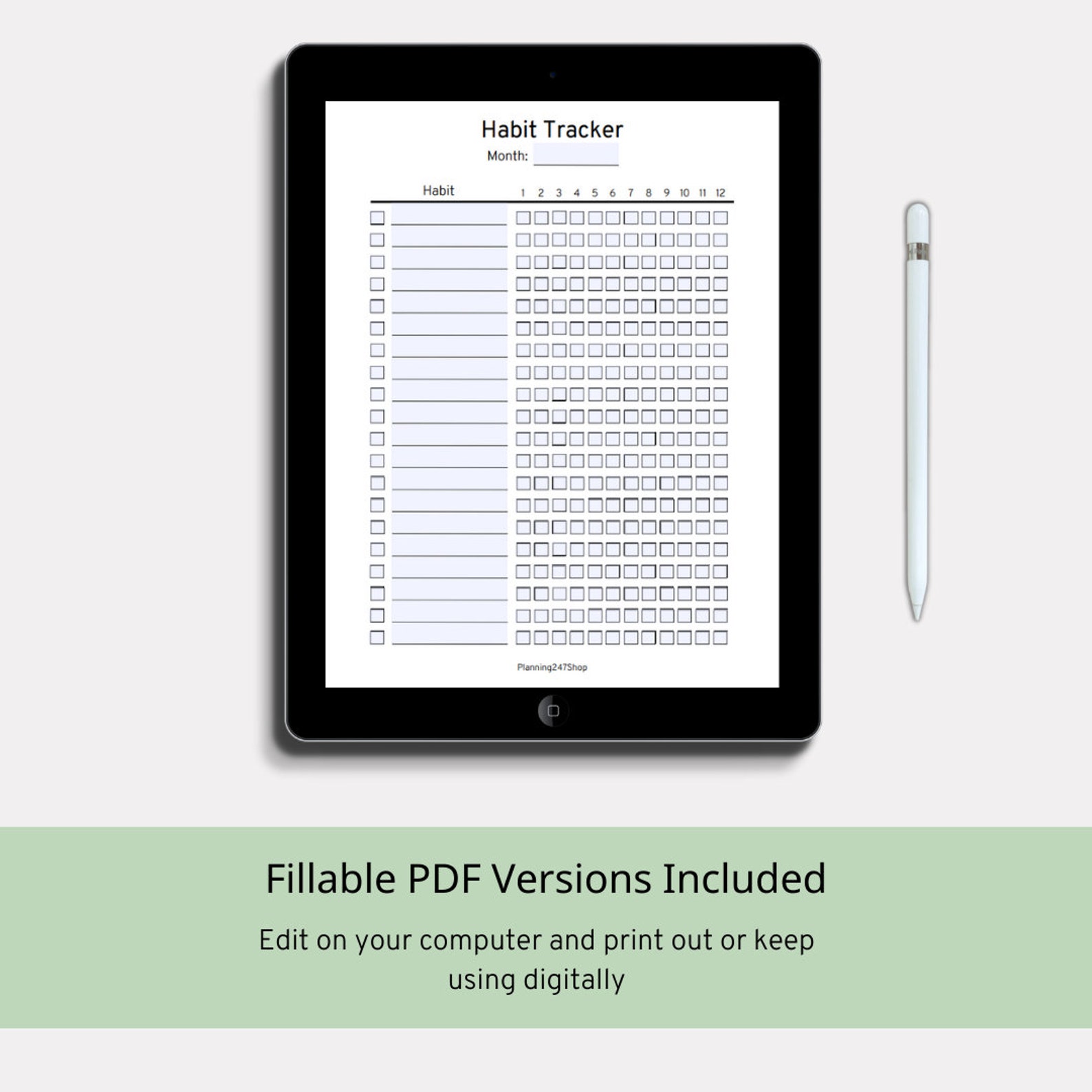 Monthly Habit Tracker | Habit Tracker Printable | Daily Routine ...