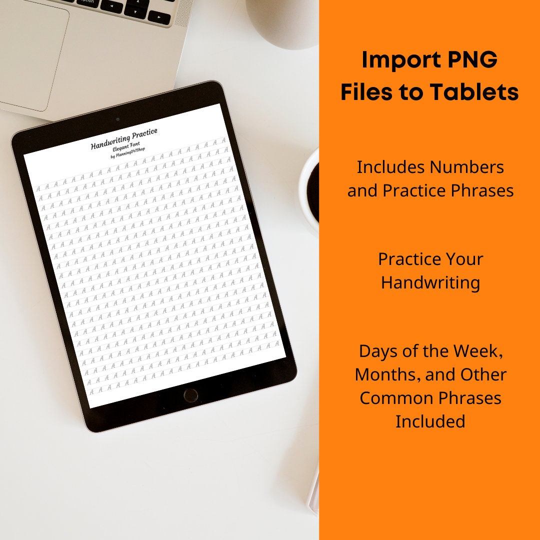 Elegant Font Handwriting Practice Bundle | Handwriting Worksheet for ...