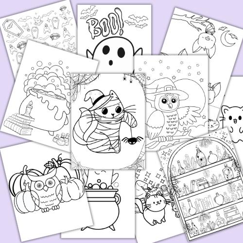 Halloween Character Coloring Pages | Halloween Coloring Book ...