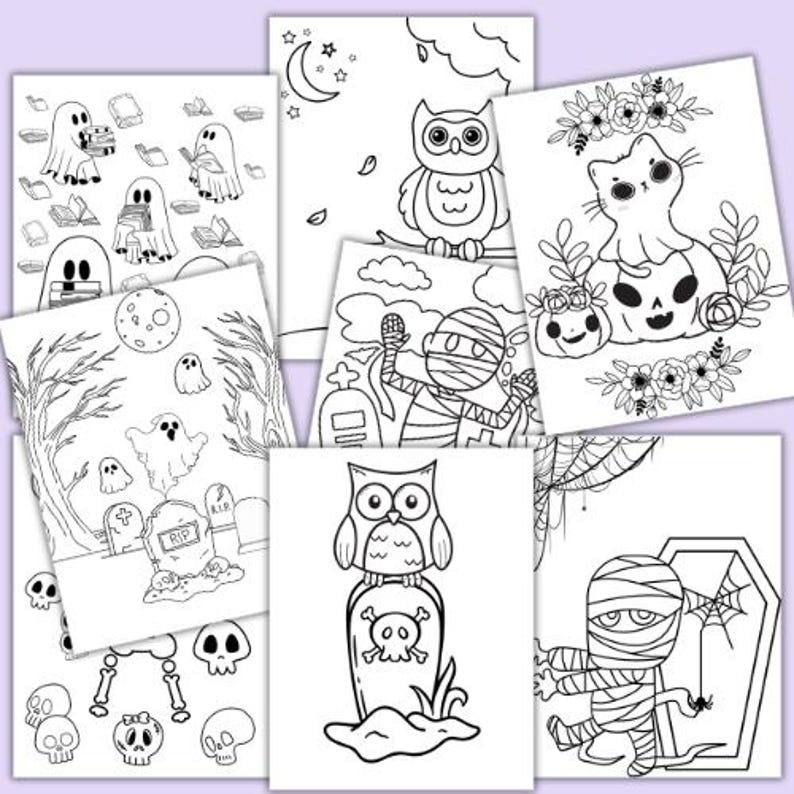 Halloween Character Coloring Pages | Halloween Coloring Book ...