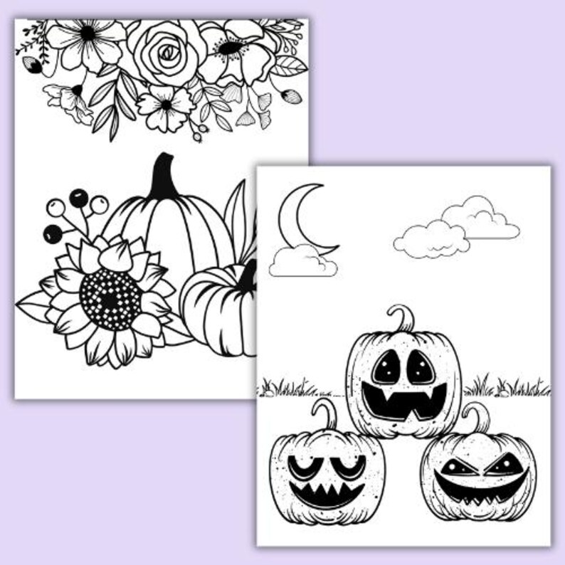 Pumpkin Coloring Book | Pumpkin Coloring Pages | Halloween Coloring ...