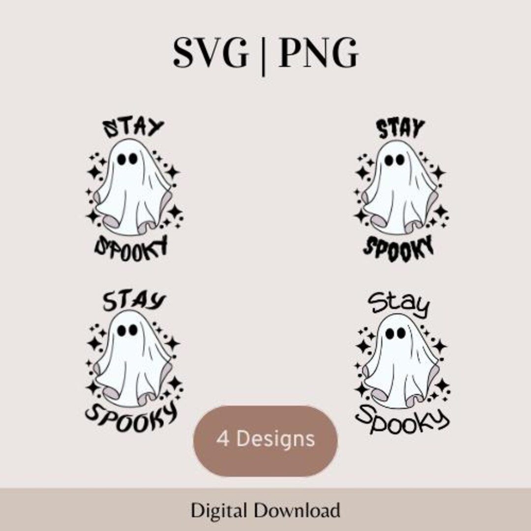Stay Spooky PNG Bundle | Halloween SVG Bundle | Retro Ghost SVG ...