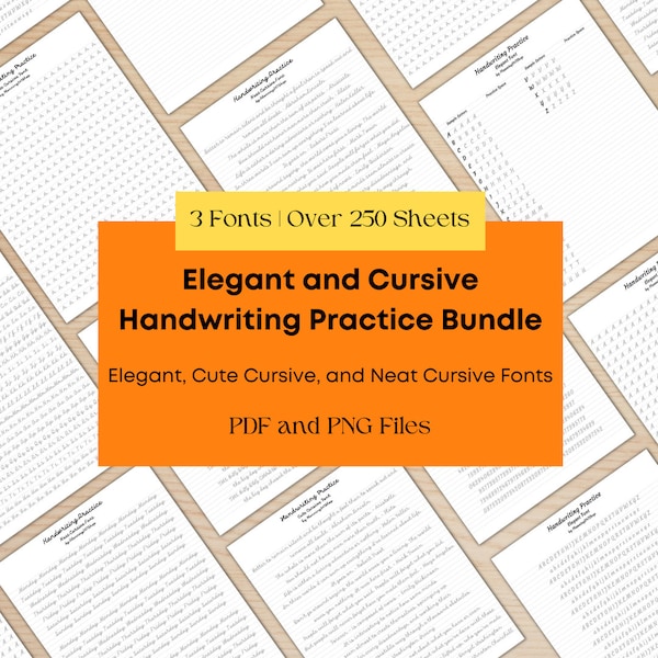 Elegant Cursive Handwriting Worksheet - Etsy