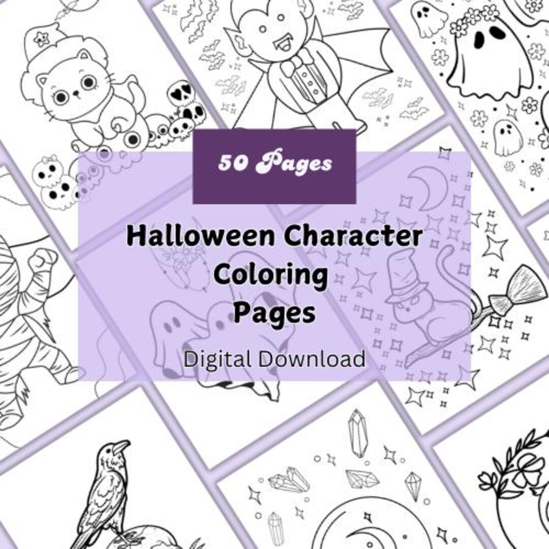 Halloween Character Coloring Pages | Halloween Coloring Book ...