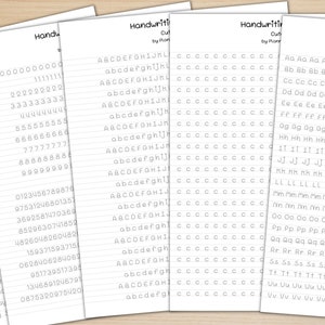 Cute Font Handwriting Practice Bundle Handwriting Worksheet - Etsy