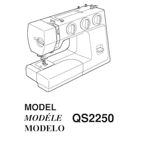 Janome QS2250 Sewing Machine Instruction Manual (PDF) - Etsy