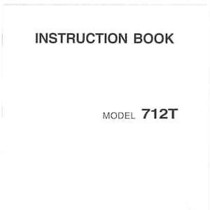 Janome 712T Sewing Machine Instruction Manual - User Manual - Complete ...