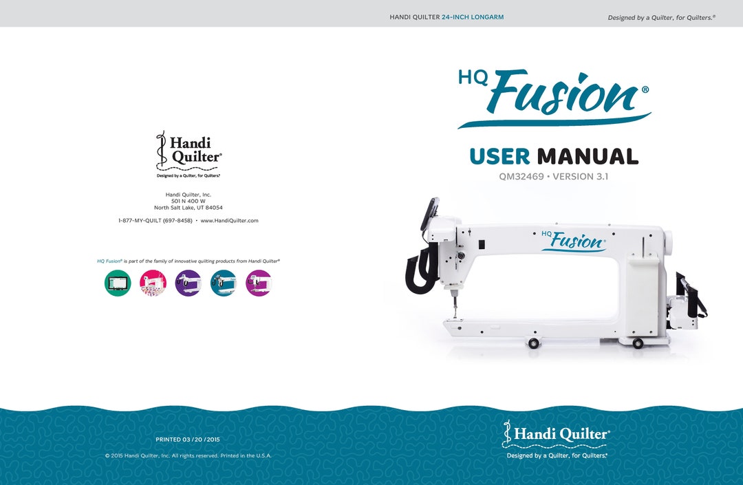 Handi Quilter Fusion Sewing Machine Instruction Manual - Etsy